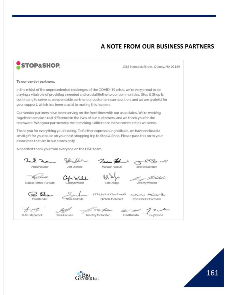 COVID-19 RESPONSE TO THE NEEDS OF OUR CUSTOMERS | Big Geyser