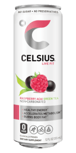 Celsius Non-Carb Raspberry Acai Green Tea | Big Geyser